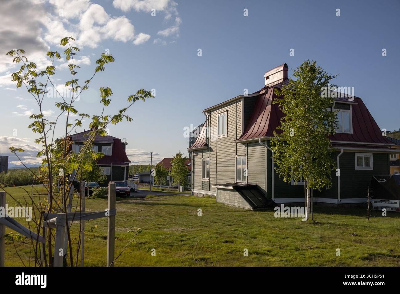 New residential area near Luossavaara in Kiruna Norrbotten County ...