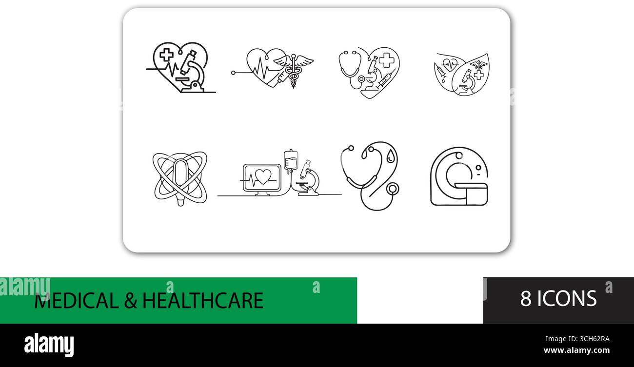 Modern clean healthcare icons hi-res stock photography and images - Alamy