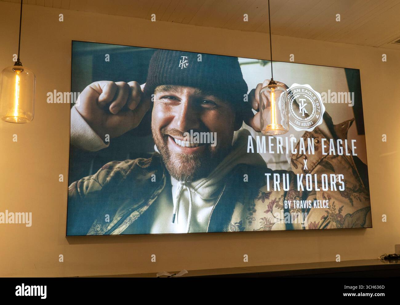Travis Kelce is the spokesperson in a new campaign for American Eagle ...