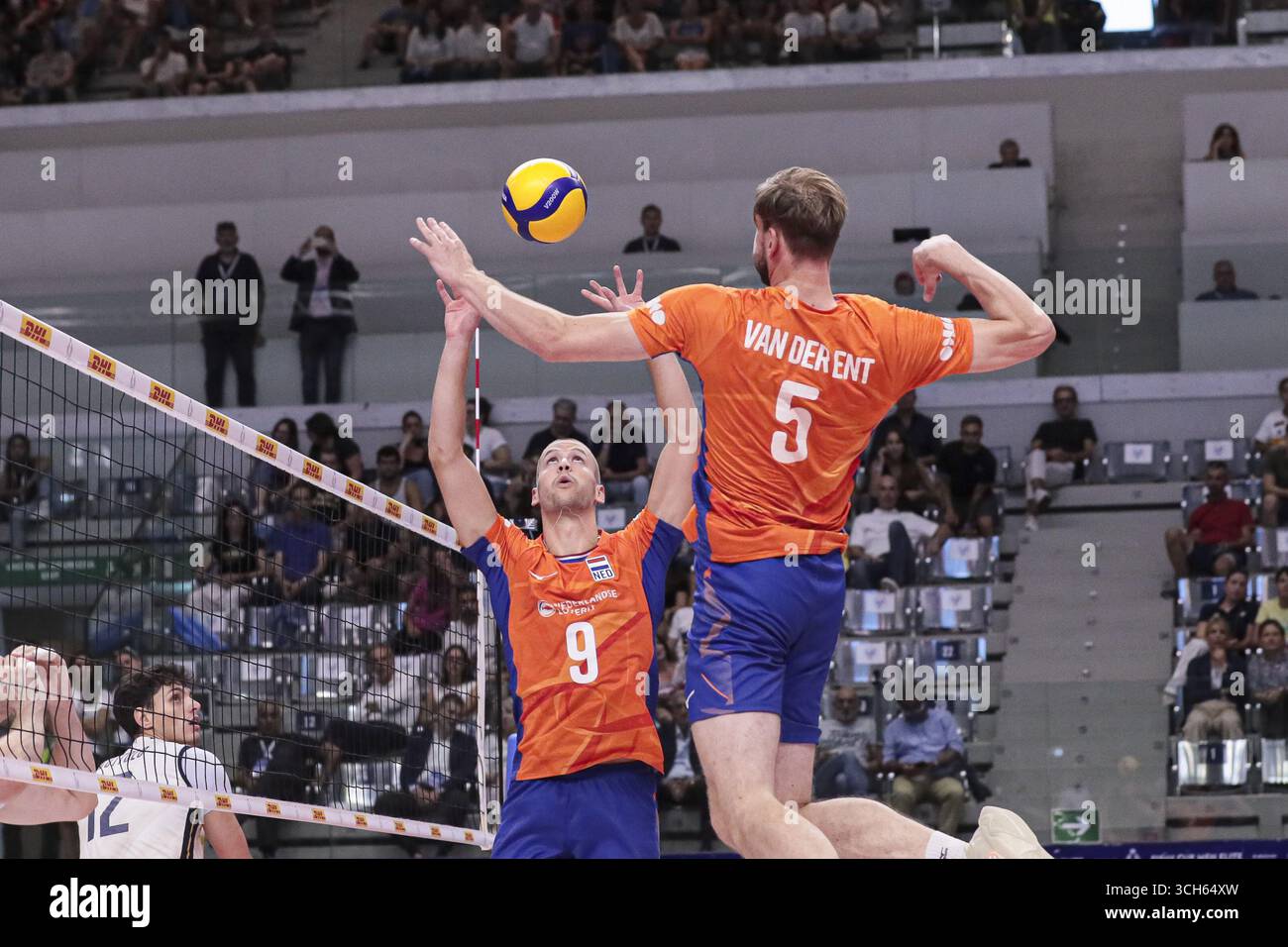 #5 Luuc Van der Ent (Dutch national volleyball team) and #9 Joris ...
