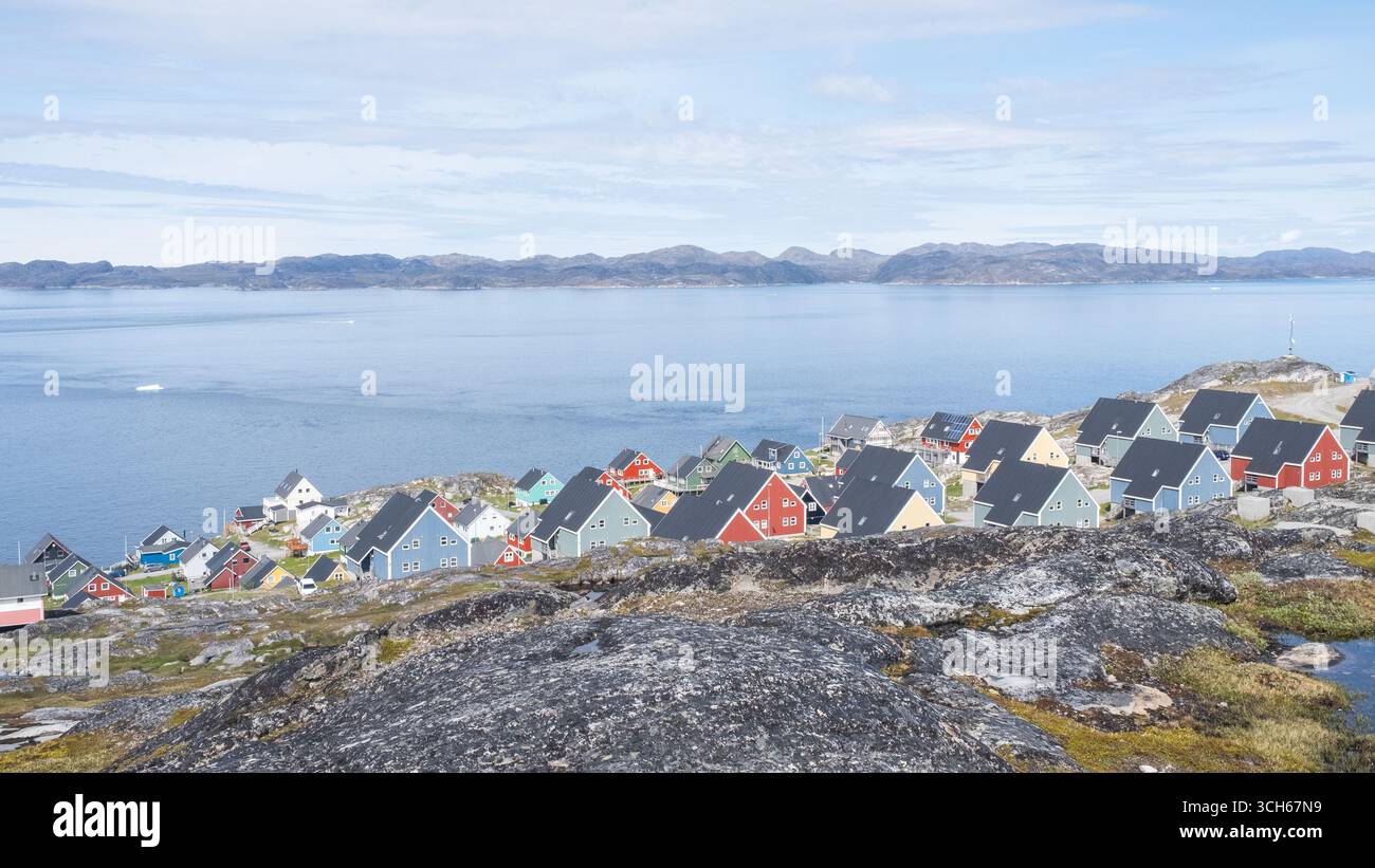 Colorful Coastal Homes of Nuuk, Greenland Stock Photo - Alamy