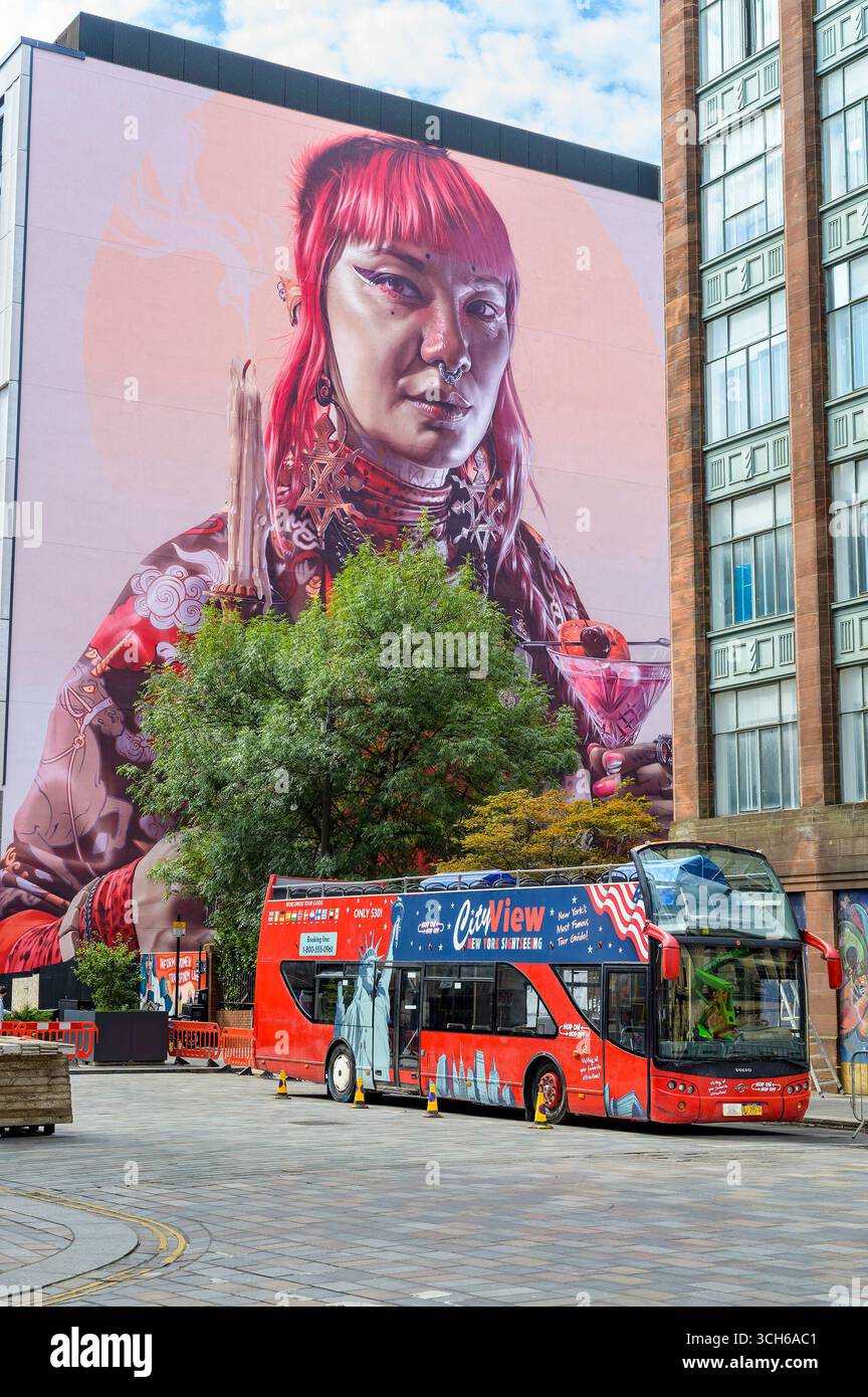 An existing mural by artist Smug on the film set of Spider-Man: Brand ...