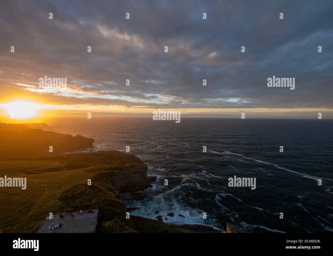Aerial view of the Cabo Mayor from the lighthouse at sunrise, Cabo ...