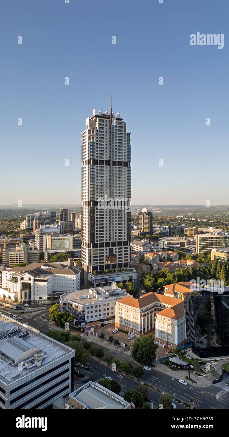 aerial view Johannesburg , South Africa, Sandton, Rivonia panoramic ...