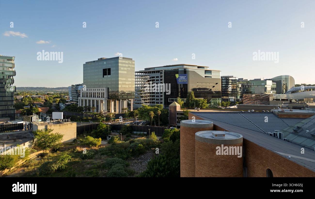 aerial view Johannesburg , South Africa, Sandton, Rivonia panoramic ...