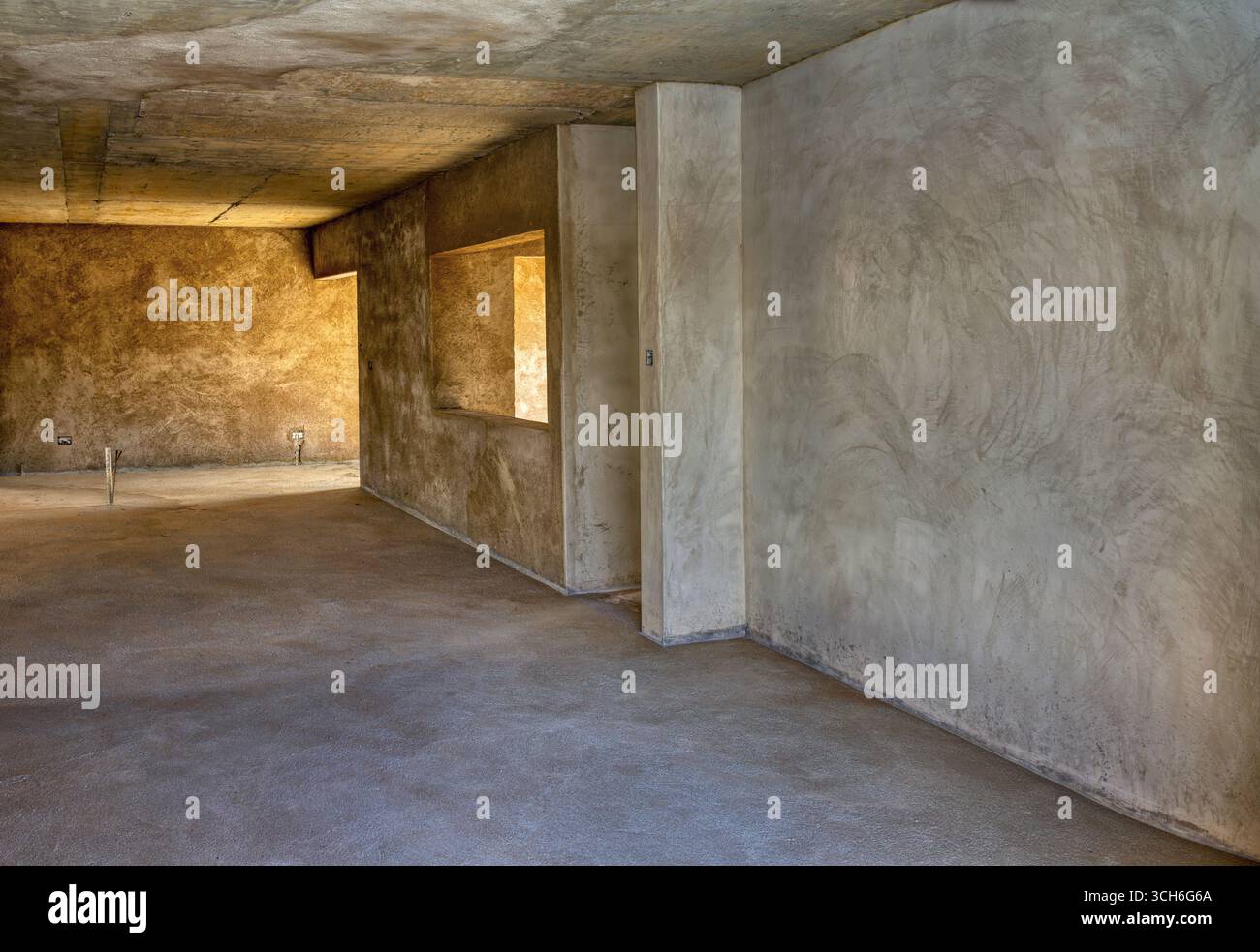 interior room residential ,concrete elements, in construction ...