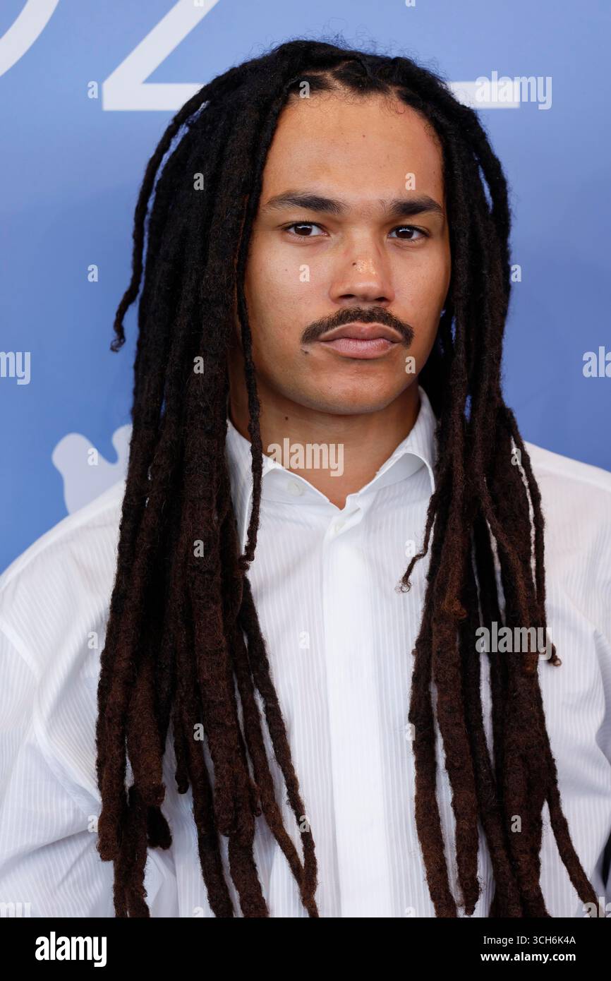 Luka Sabbat poses at the photocall of 'Father Mother Sister Brother ...
