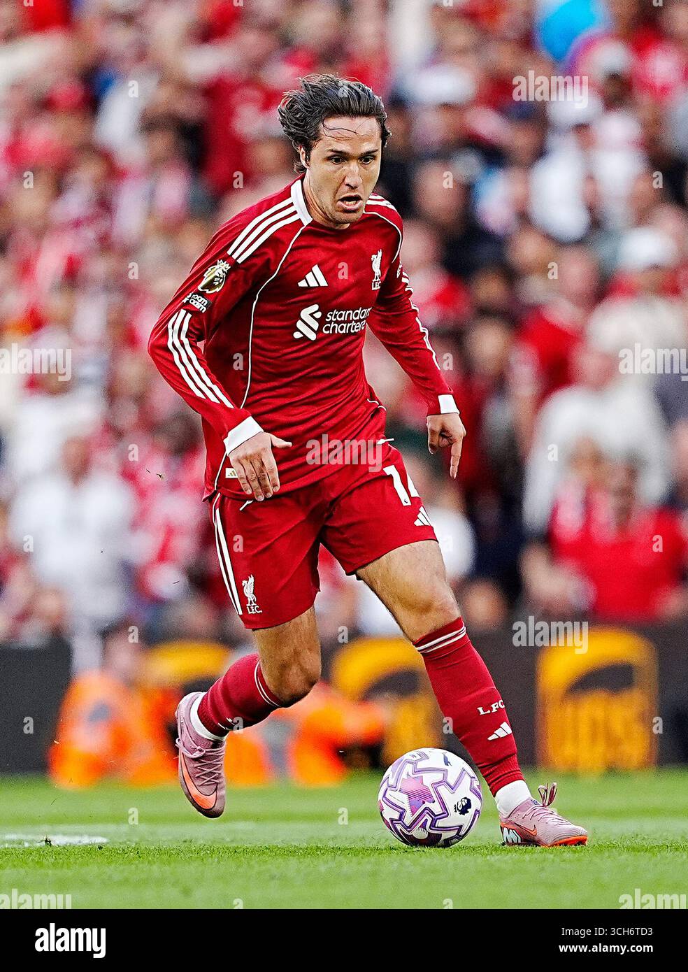 Liverpool's Federico Chiesa during the Premier League match at Anfield ...