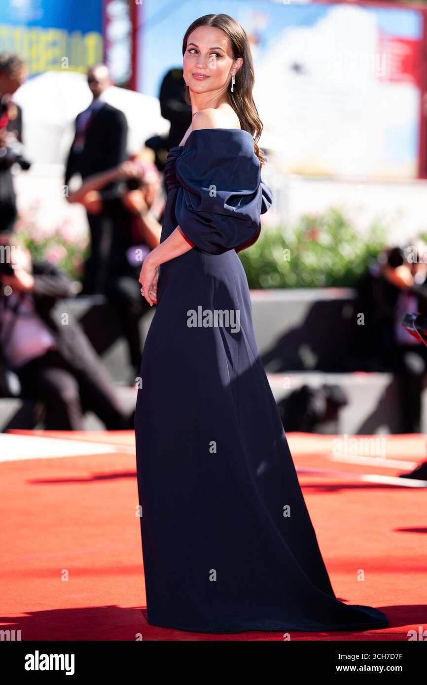 Alicia Vikander poses for photographers at the red carpet for the film 'The Wizard of the ...