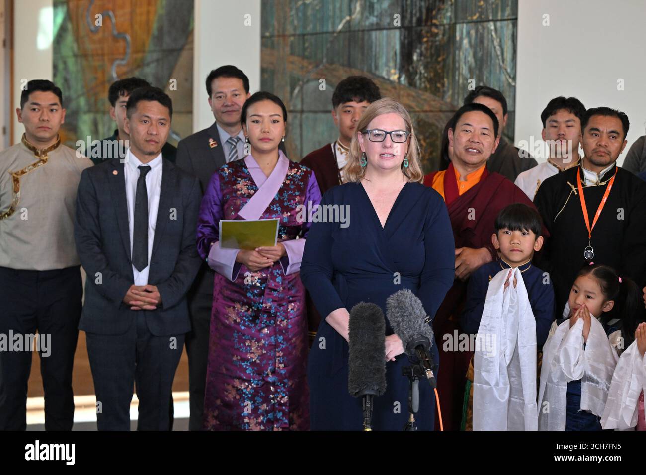 Australia Tibet Council Executive Officer Zoe Bedford at a press ...