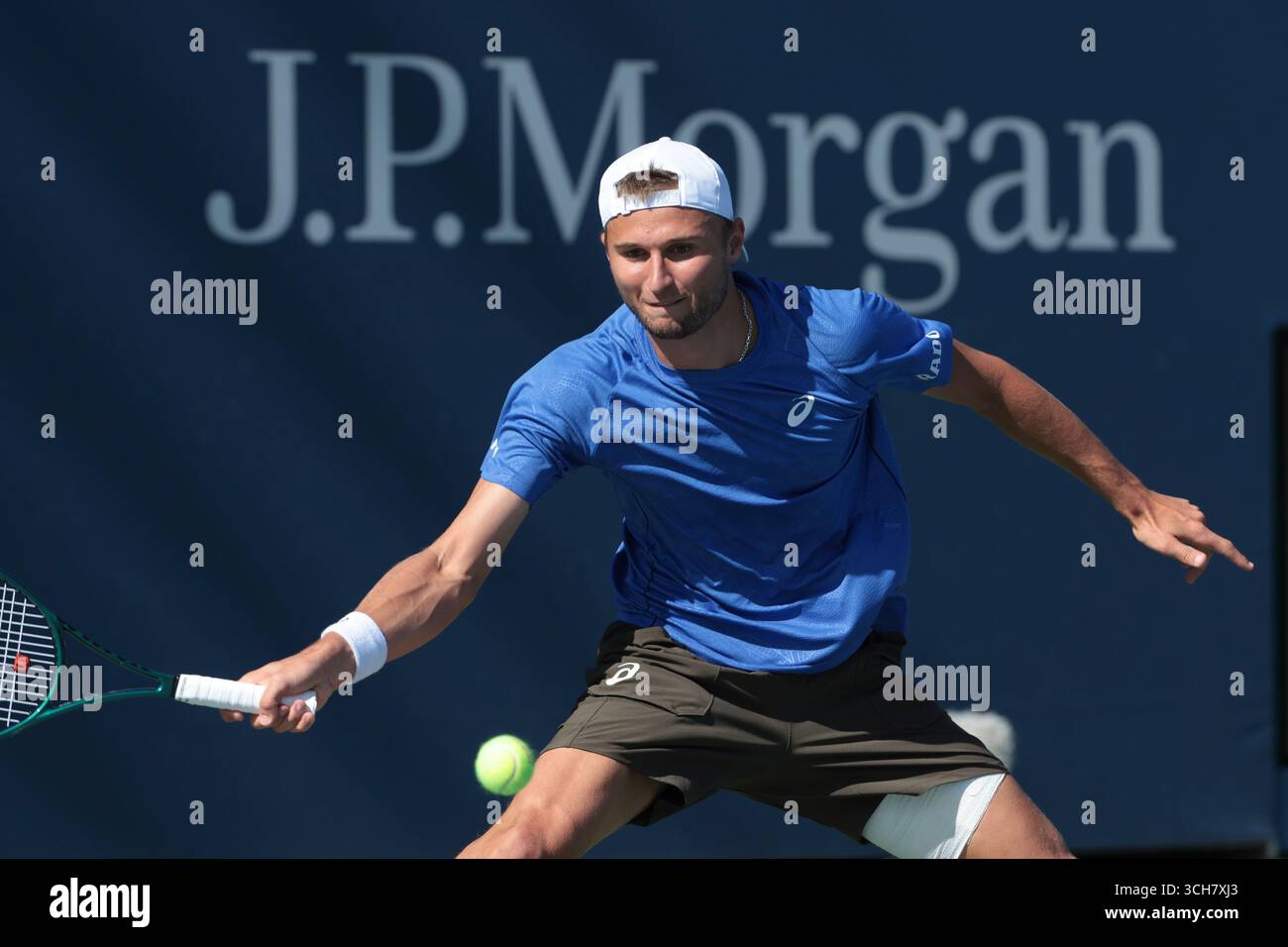 Leandro Riedi of Switzerland during day 7 of the 2025 US Open Tennis ...