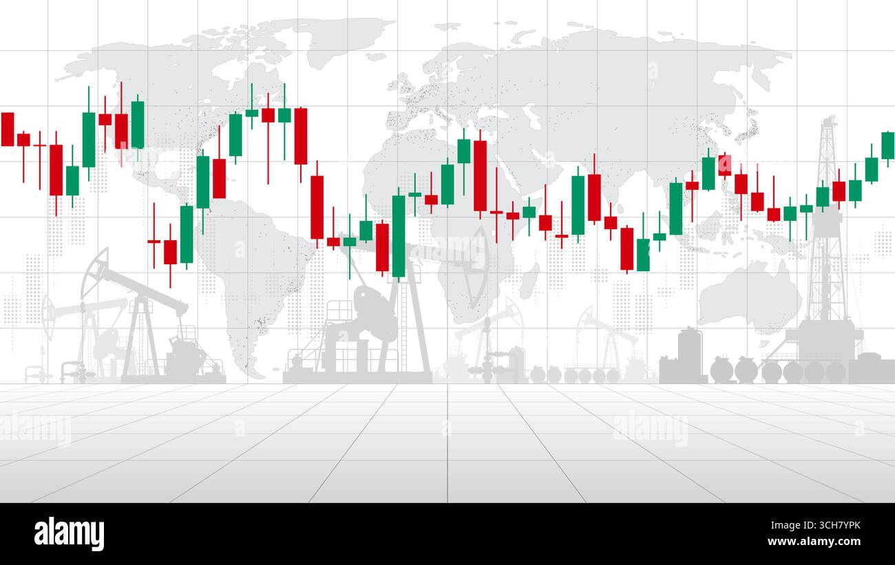 Global trading graph world Stock Vector Images - Alamy