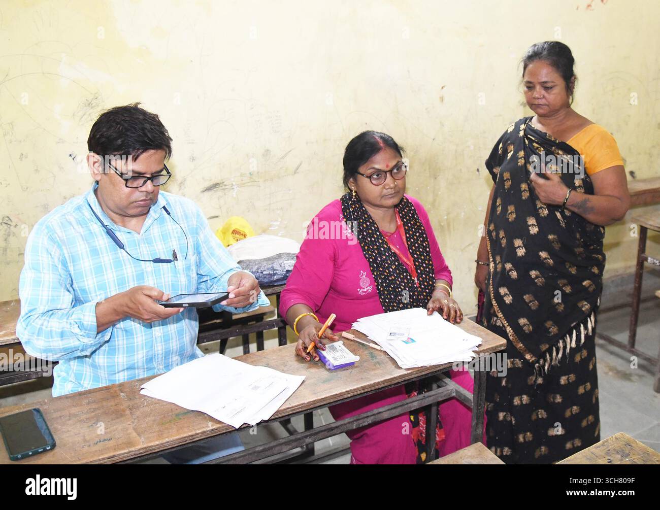 PATNA, INDIA - AUGUST 31: Booth Level Officer (BLO) verification ...