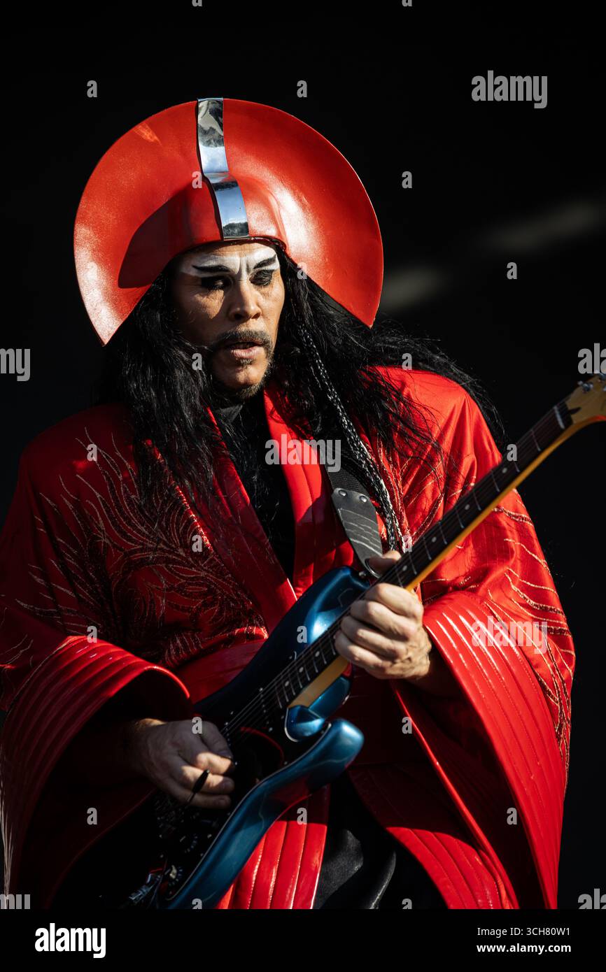 Luke Steel, guitarist and lead singer of the Empire of the Sun band ...