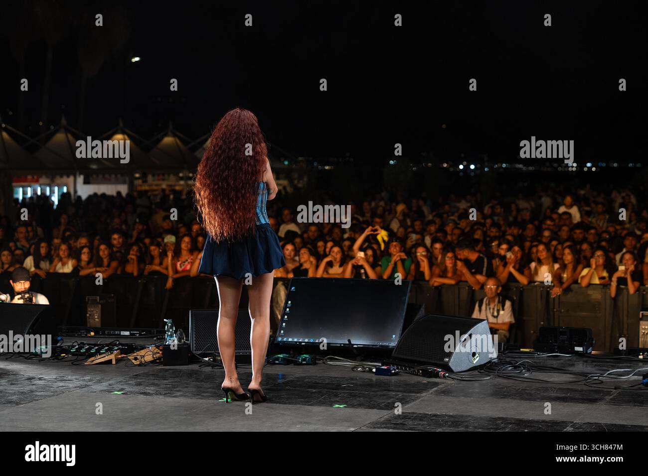 Salerno, Italy. Silvia Cesena aka Sissi performs live at Piazza della ...