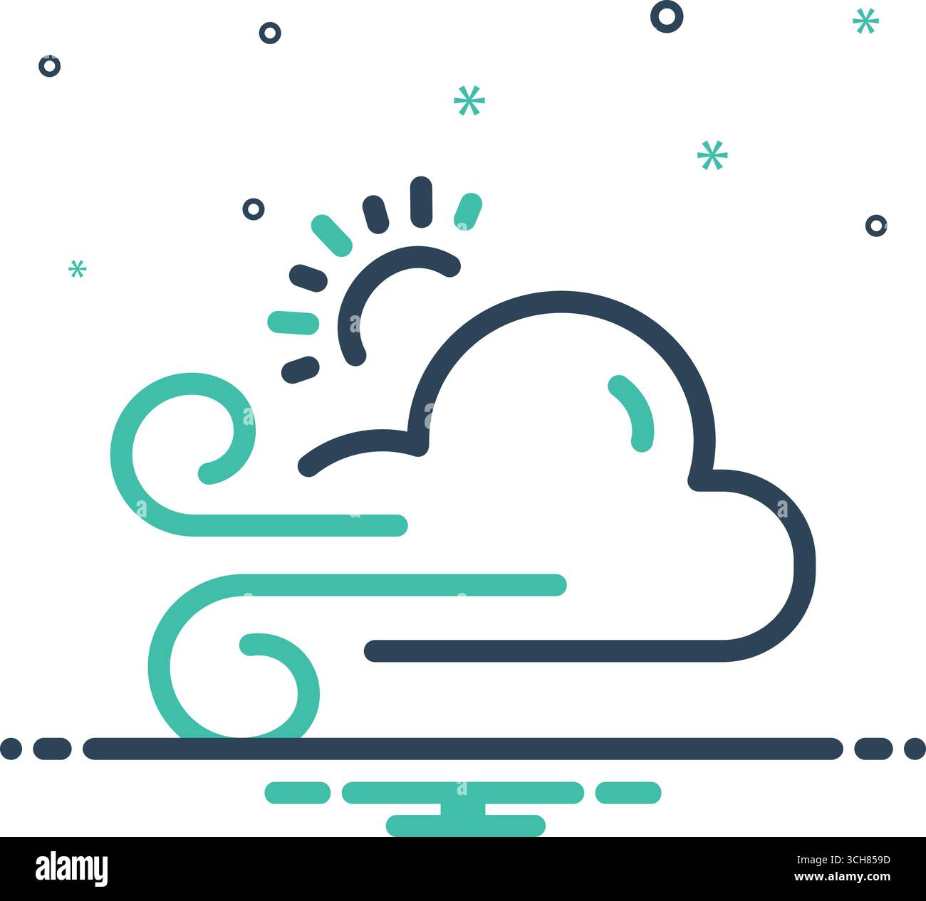 Windy stormy weather icon Cut Out Stock Images & Pictures - Alamy