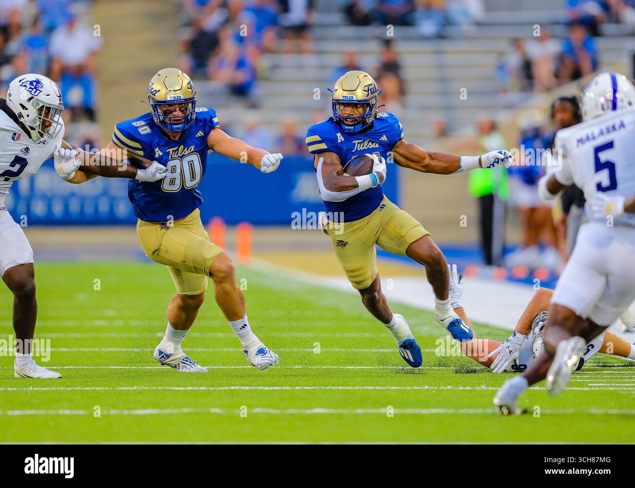 August 30, 2025:.Tulsa Golden Hurricane running back Dominic Richardson ...