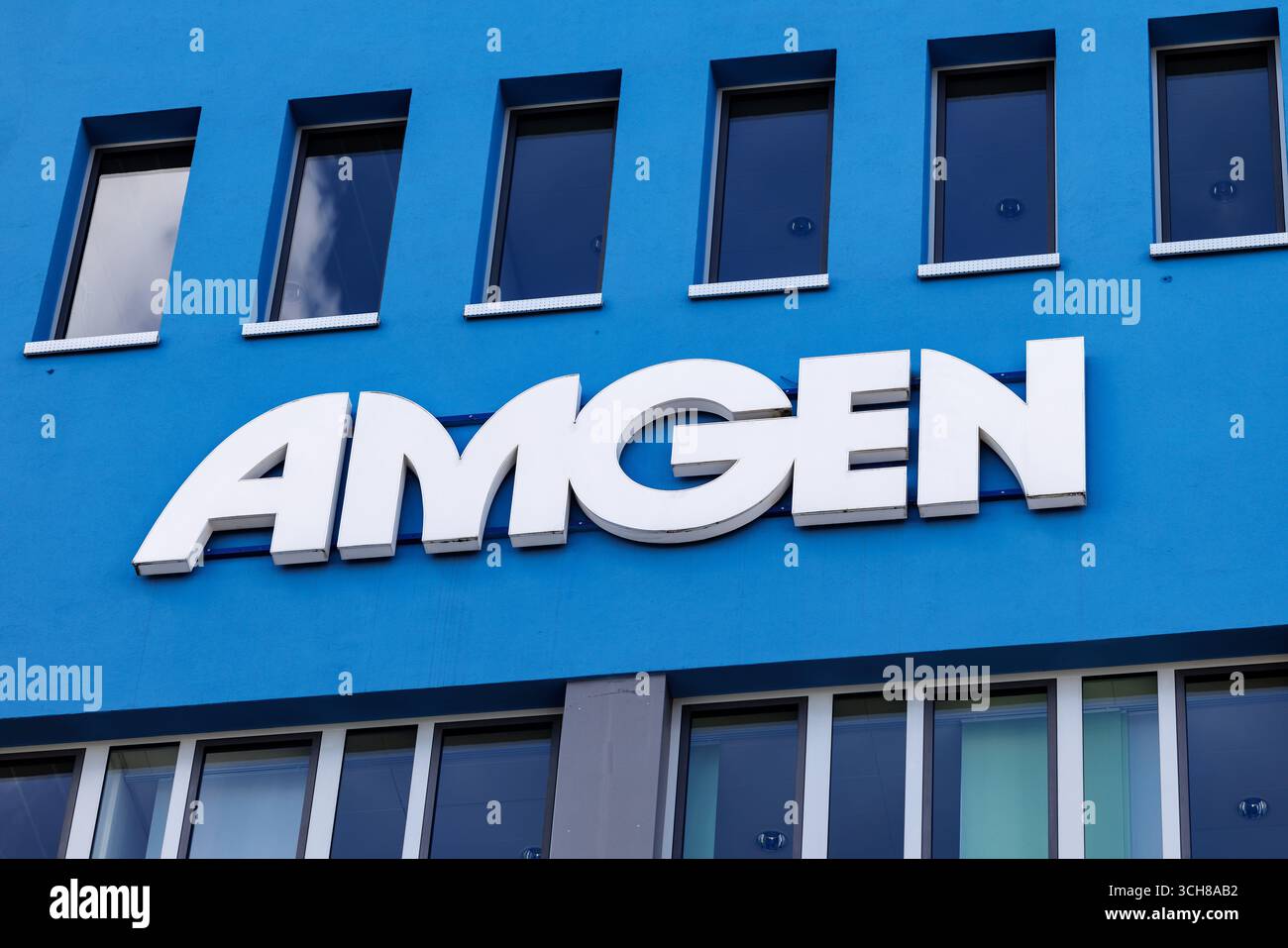 Munich, Germany. 29th Aug, 2025. The company logo and the lettering of ...
