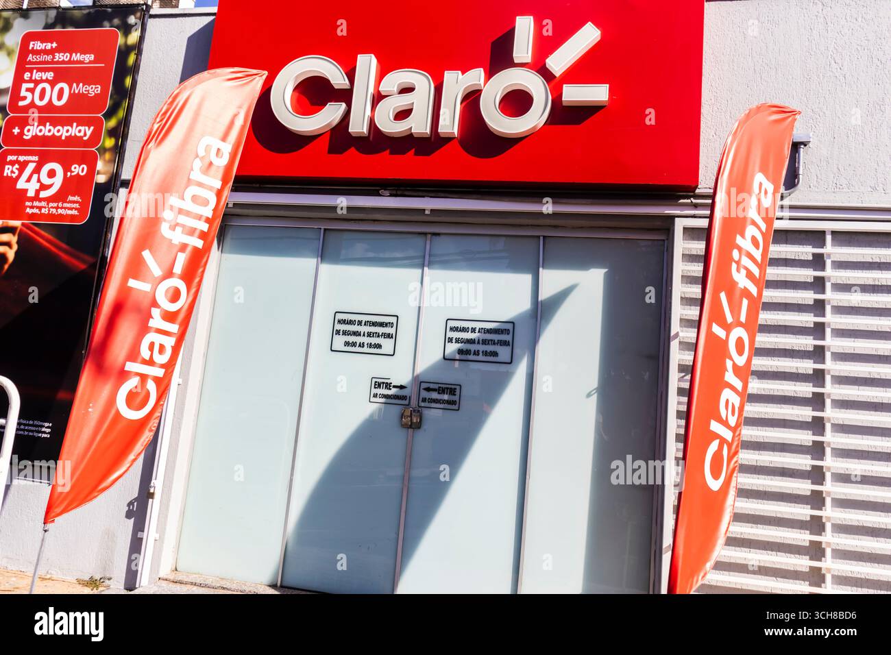 Marilia, Sao Paulo, Brazil. March 27, 2025. Claro store facade in ...