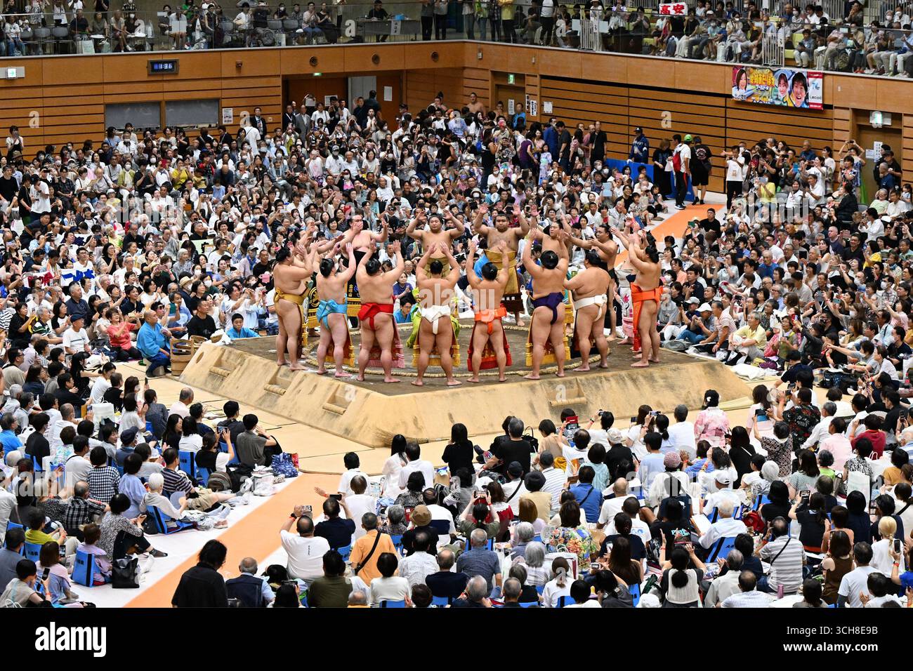 the ceremony of entering the sumo ring/General view, AUGUST 31, 2025 - Sumo : Kasukabe Sumo ...