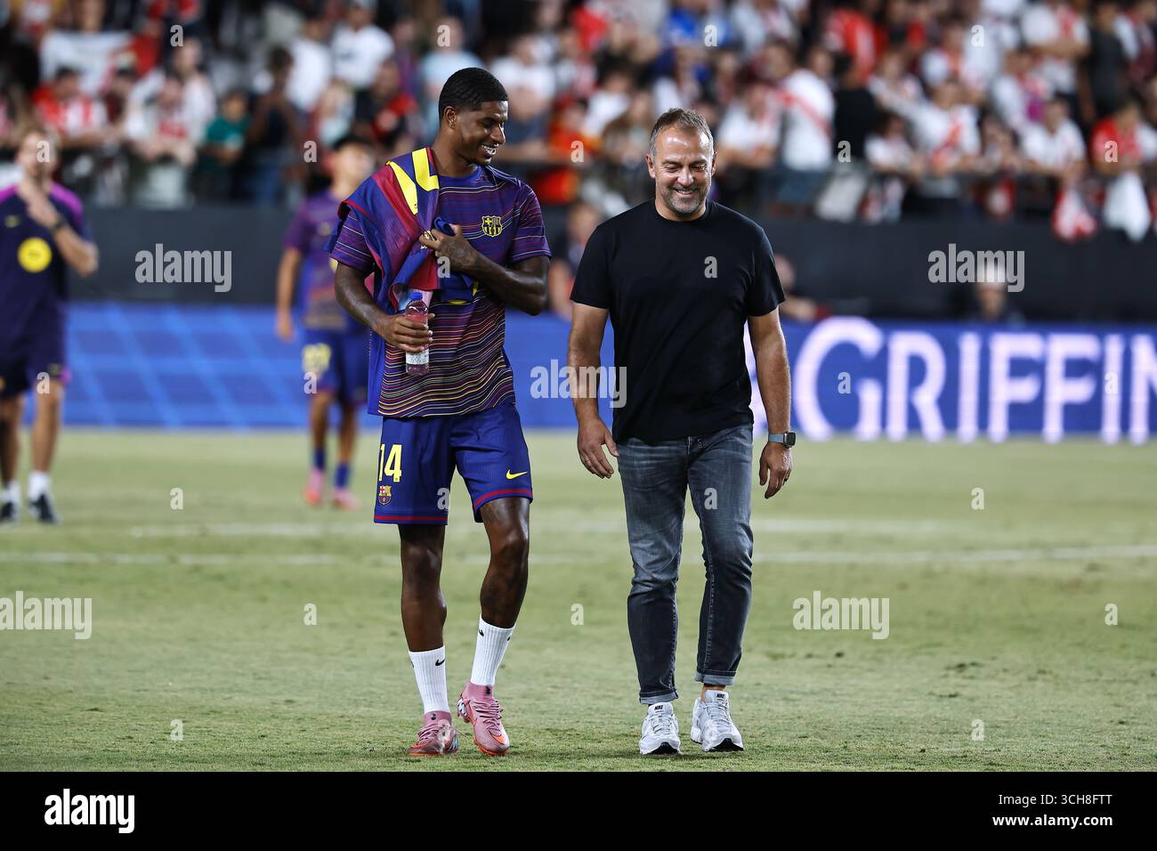 (L-R) Marcus Rashford, Hansi Flick (Barcelona), AUGUST 31, 2025 ...
