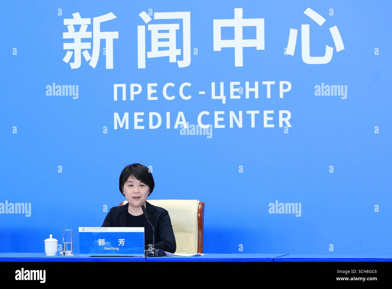 2025 shanghai cooperation organization summit news center held a hi-res ...