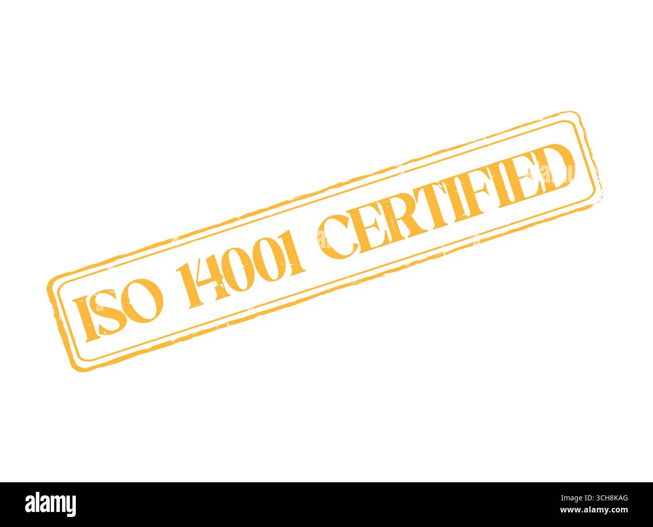 A ISO 14001 Certified Rubber Stamp Seal with an Outline and Text Stock ...
