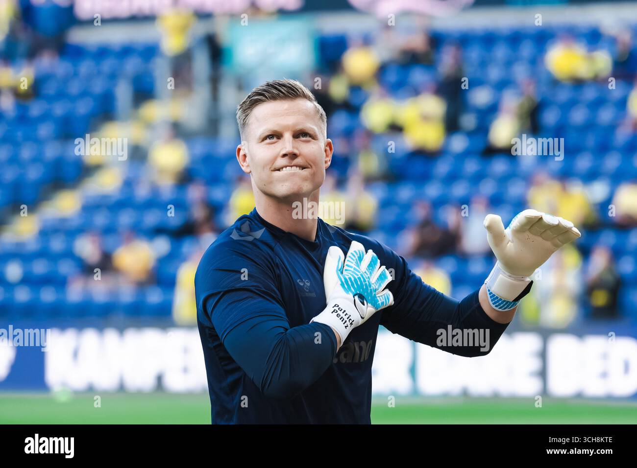 Brondby, Denmark. 31st, August 2025. Goalkeeper Patrick Pentz of ...