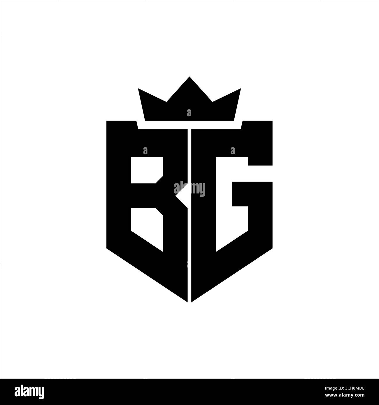 BG Logo vector image of a shield with a sharp geometric style with a ...