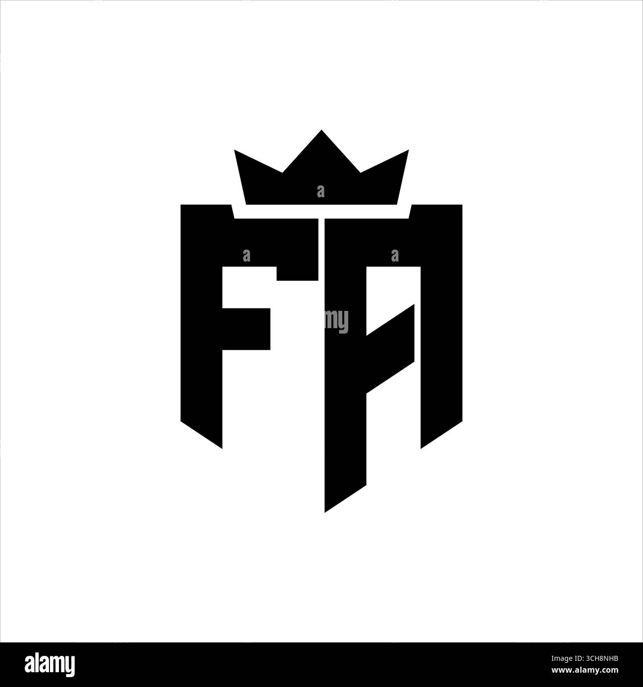 FA Logo vector image of a shield with a sharp geometric style with a ...