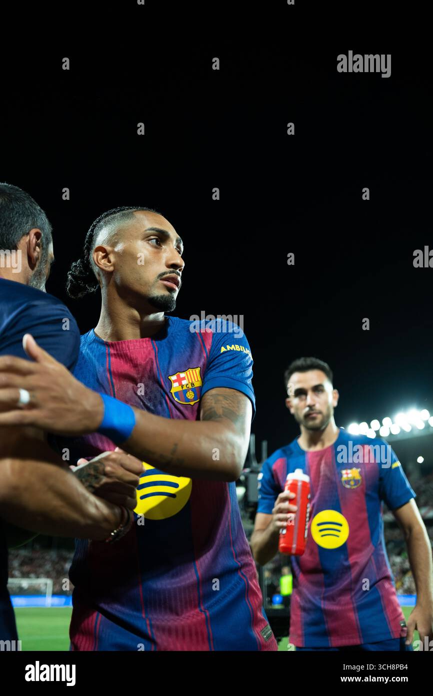 Madrid, Spain. 31th Sep 2025. Raphinha during Rayo Vallecano and FC ...