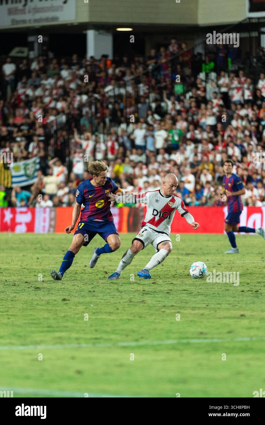 Madrid, Spain. 31st Aug 2025. Lamine Yamal during Rayo Vallecano and FC Barcelona at Vallecas ...