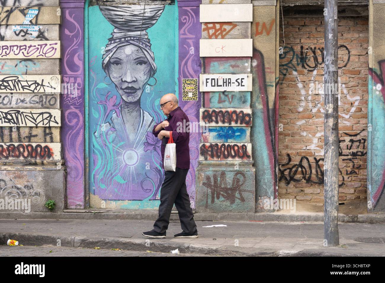 Rio de Janeiro, Brazil - A street scene in Lapa neighbourhood, a ...