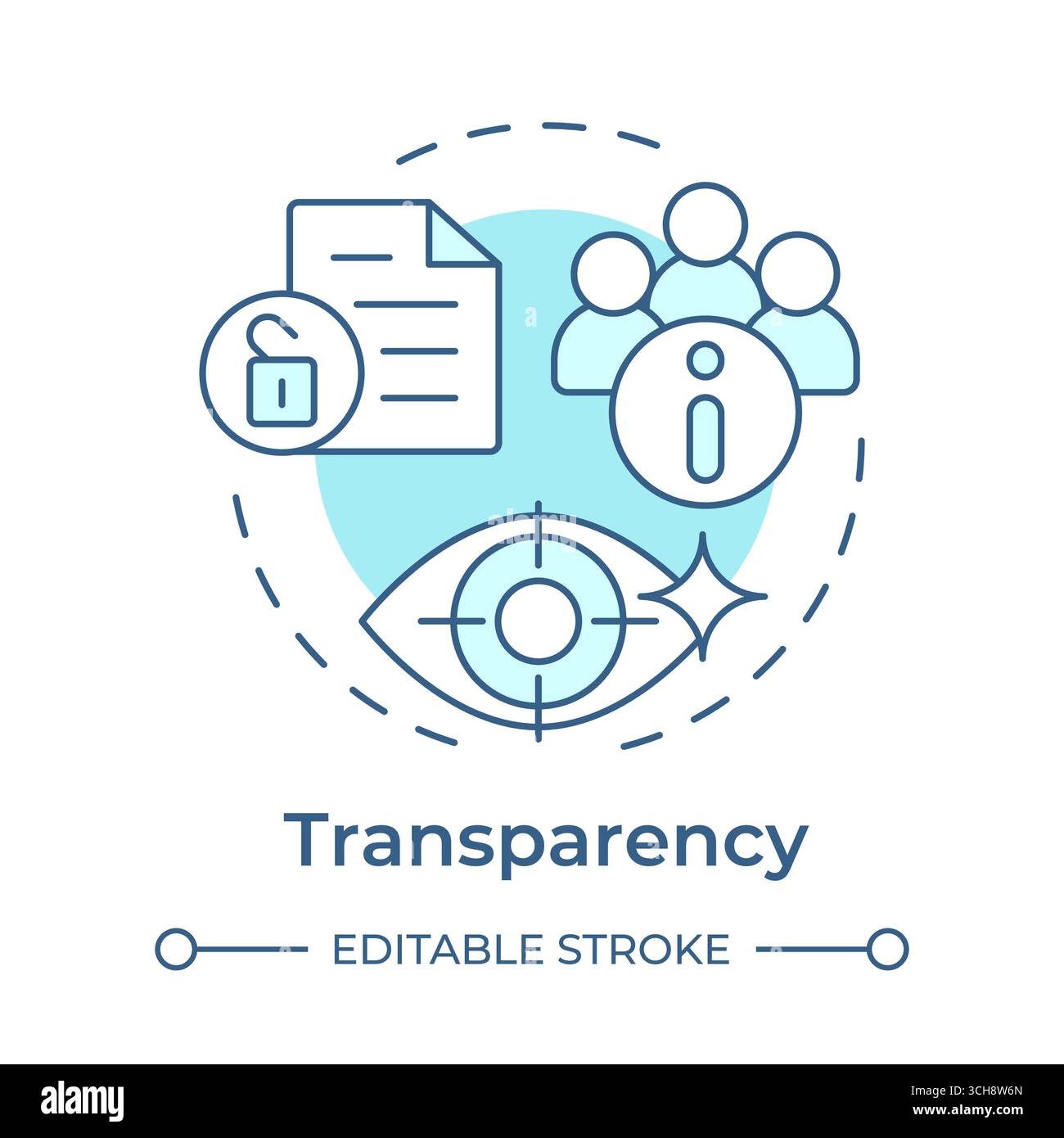 Corporate transparency concept isolated Stock Vector Images - Alamy
