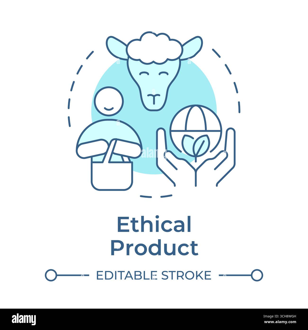 Ethical product soft blue concept icon Stock Vector Image & Art - Alamy
