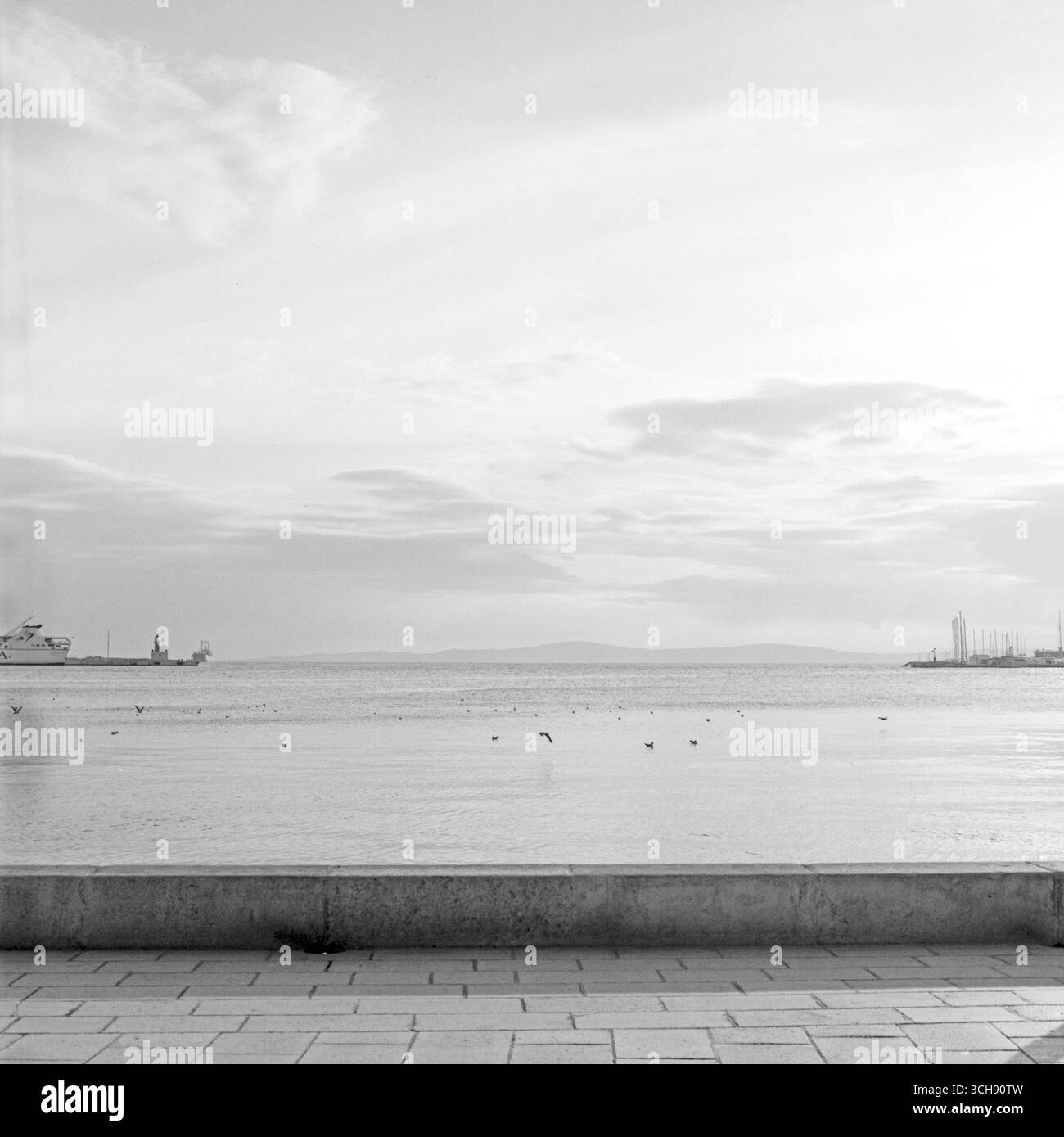 Riva waterfront promenade split Black and White Stock Photos & Images ...