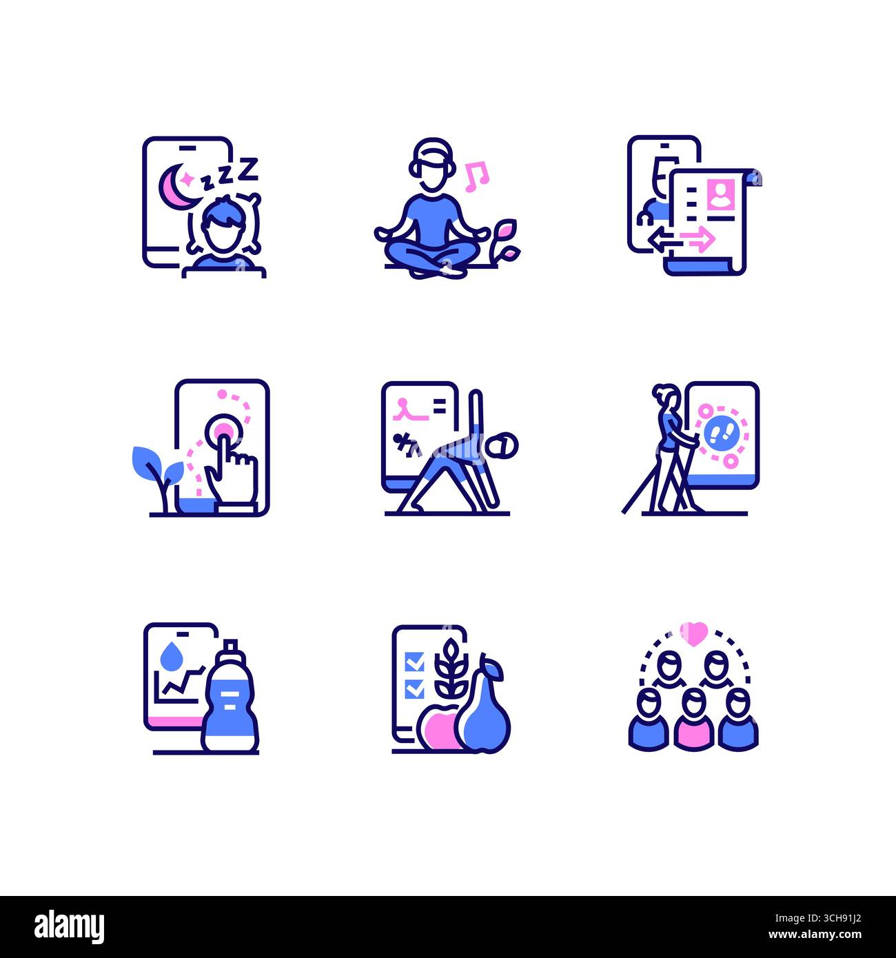 Line icons medical device Stock Vector Images - Alamy