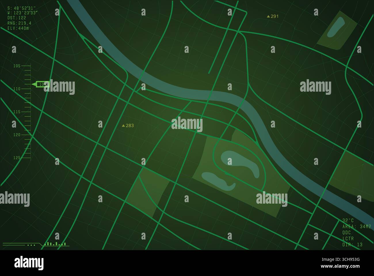 Big city military green map overlay Stock Vector Image & Art - Alamy