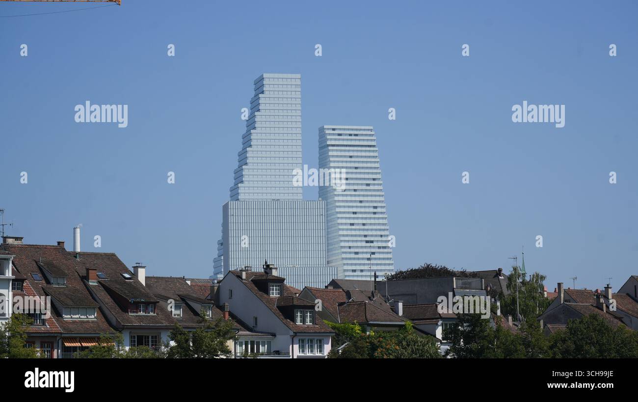 Roche Tower Roche Turm, Building 1, Bau 1 in Basel, Switzerland Stock ...