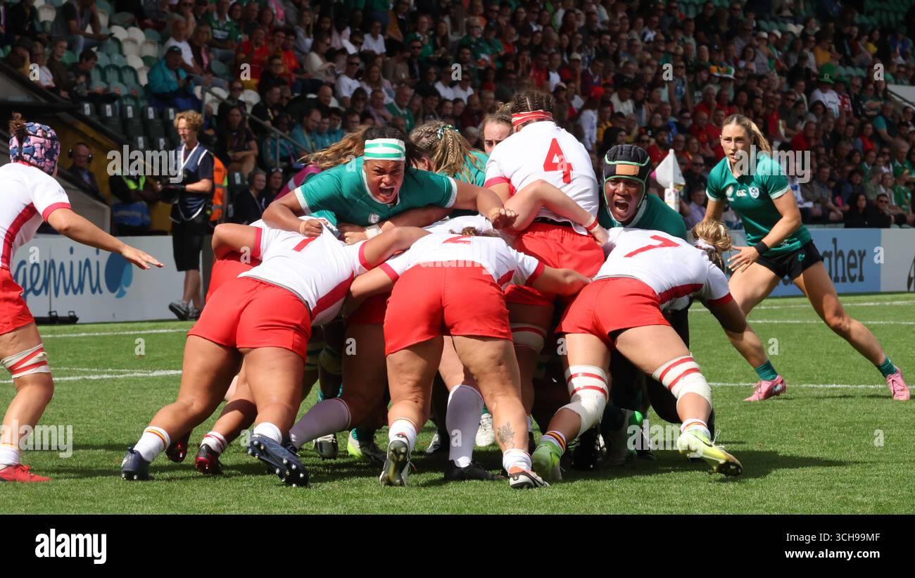 L-R Ireland's Eimear Corri Fallon (Blackrock RFC / Leinster) and ...