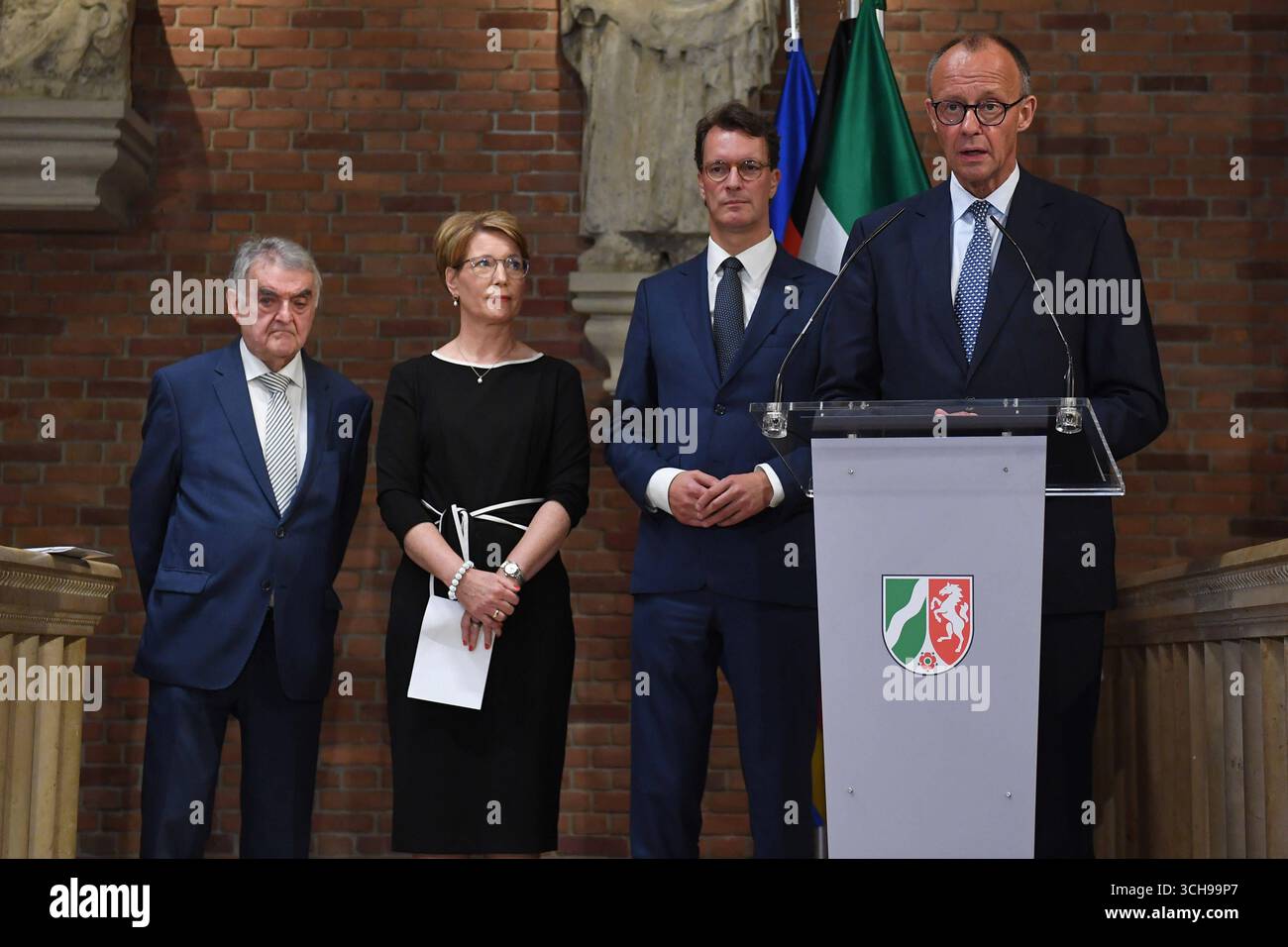 Antrittsbesuch Bundeskanzler Merz am 01.09.2025 im Rathaus in Münster ...