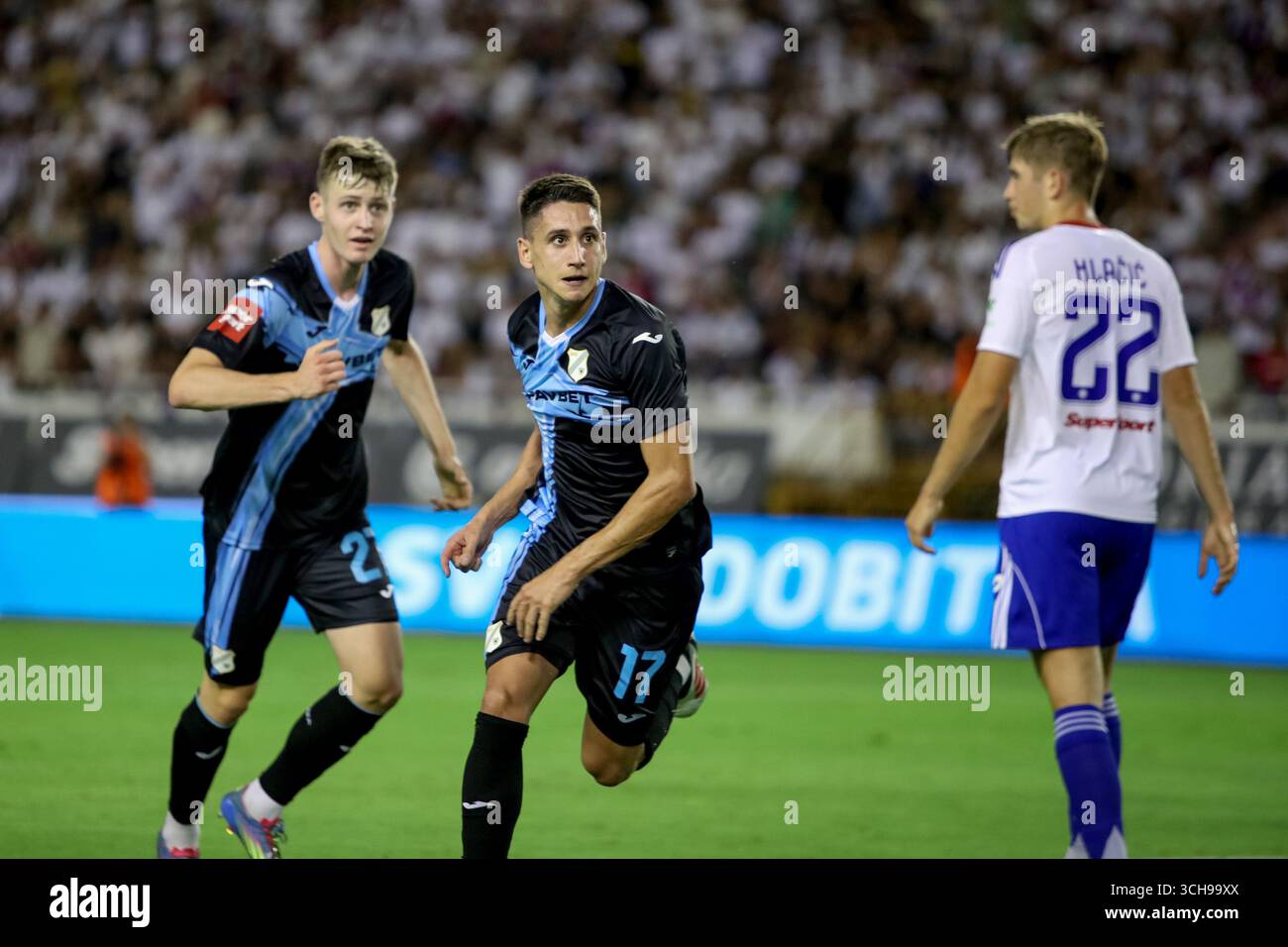 Simun Butic and Luka Menalo of HNK Rijeka during the SuperSport HNL ...