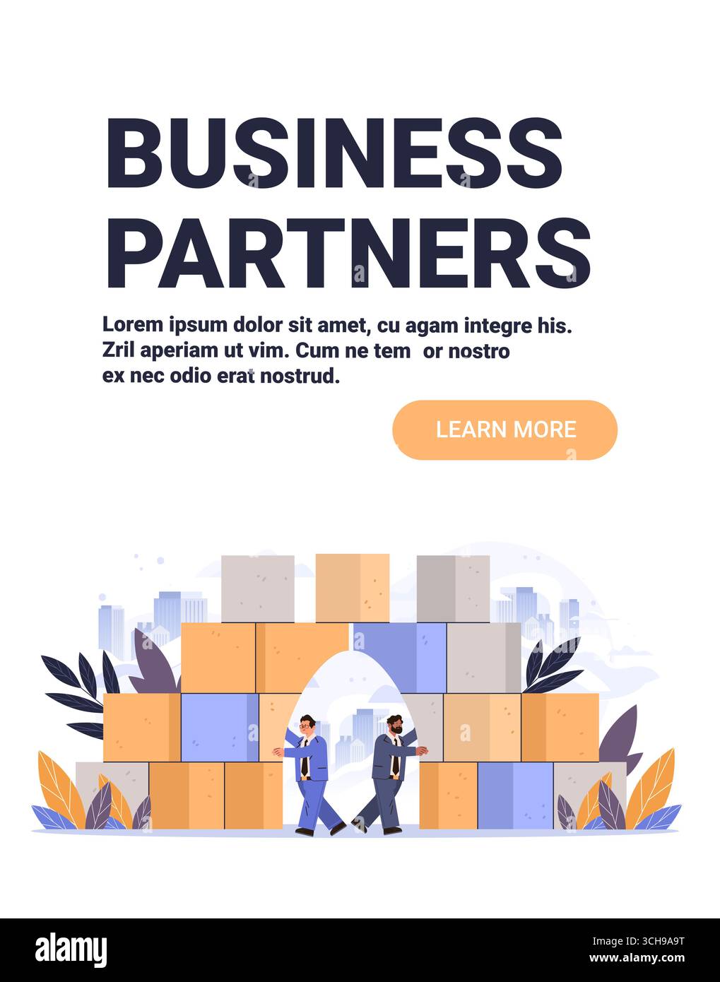Business partners collaboration teamwork concept two businessmen ...