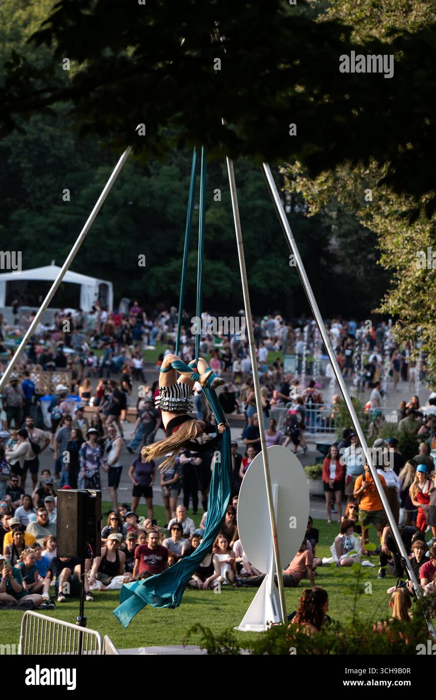 Seattle, USA. 31 Aug, 2025. Aerial Playground at the Bumbershoot ...