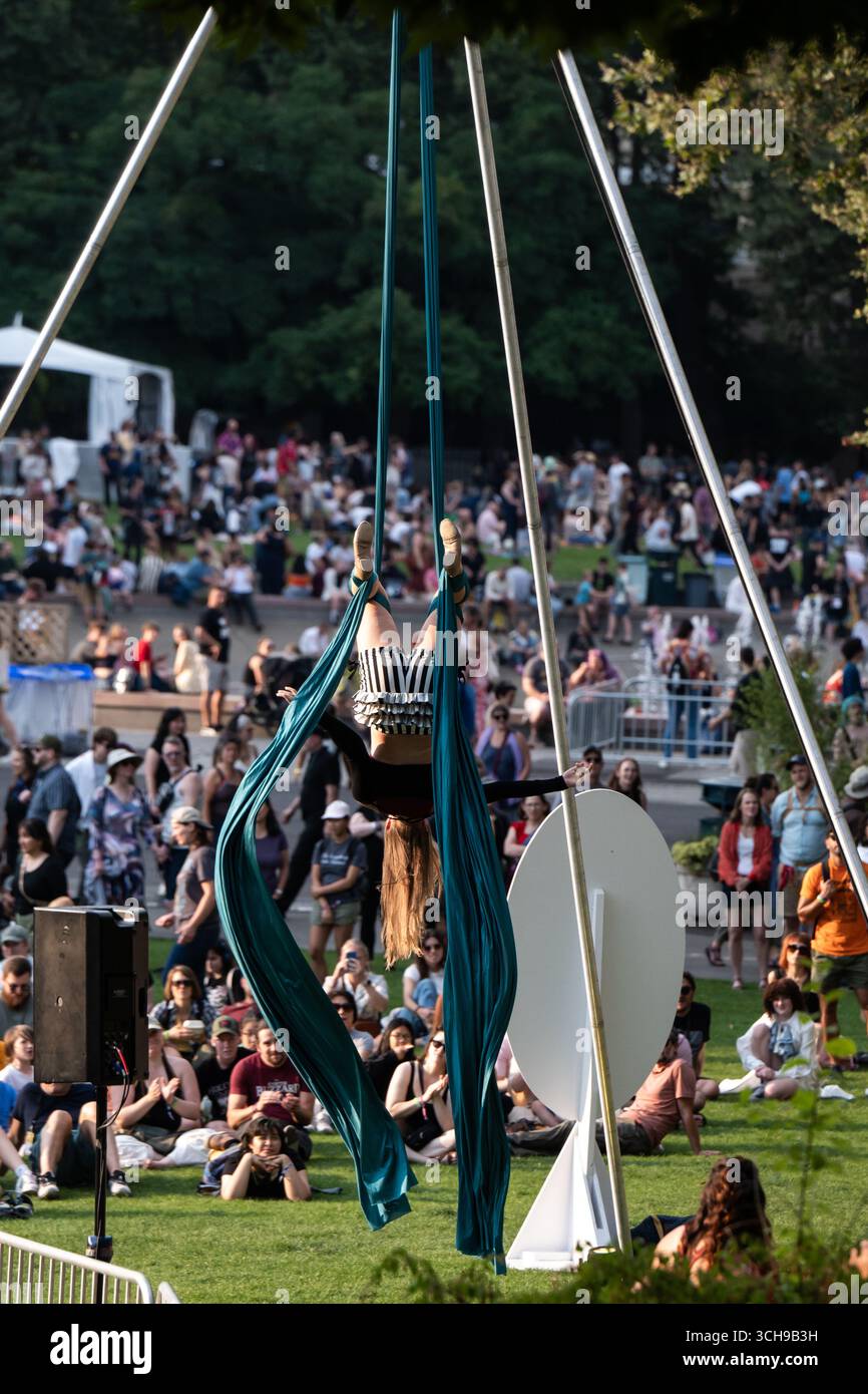 Seattle, USA. 31 Aug, 2025. Aerial Playground at the Bumbershoot ...