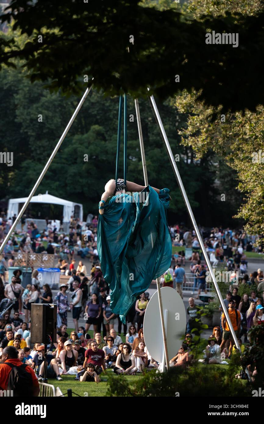 Seattle, USA. 31 Aug, 2025. Aerial Playground at the Bumbershoot ...