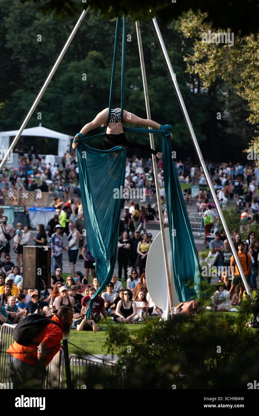 Seattle, USA. 31 Aug, 2025. Aerial Playground at the Bumbershoot ...