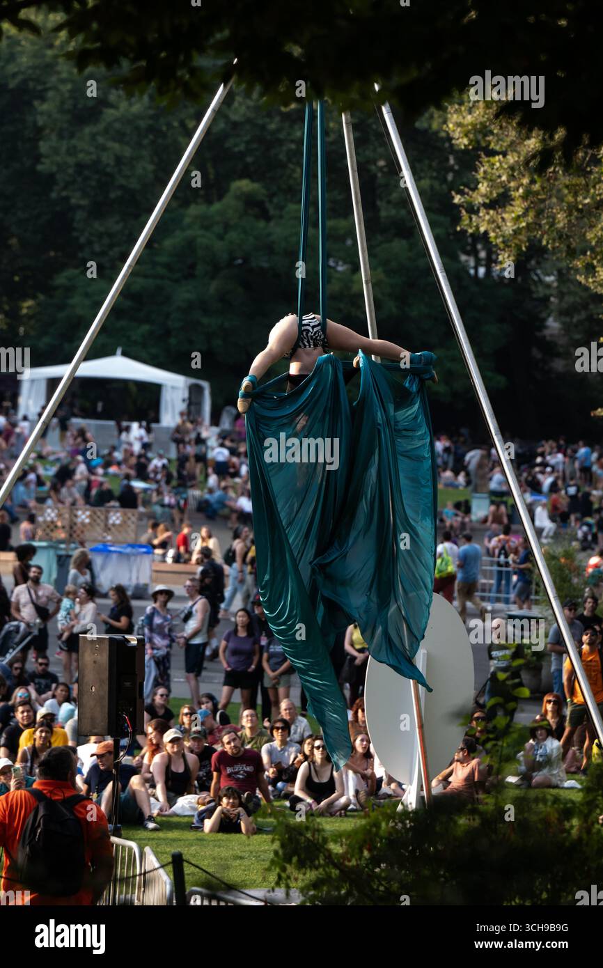 Seattle, USA. 31 Aug, 2025. Aerial Playground at the Bumbershoot ...