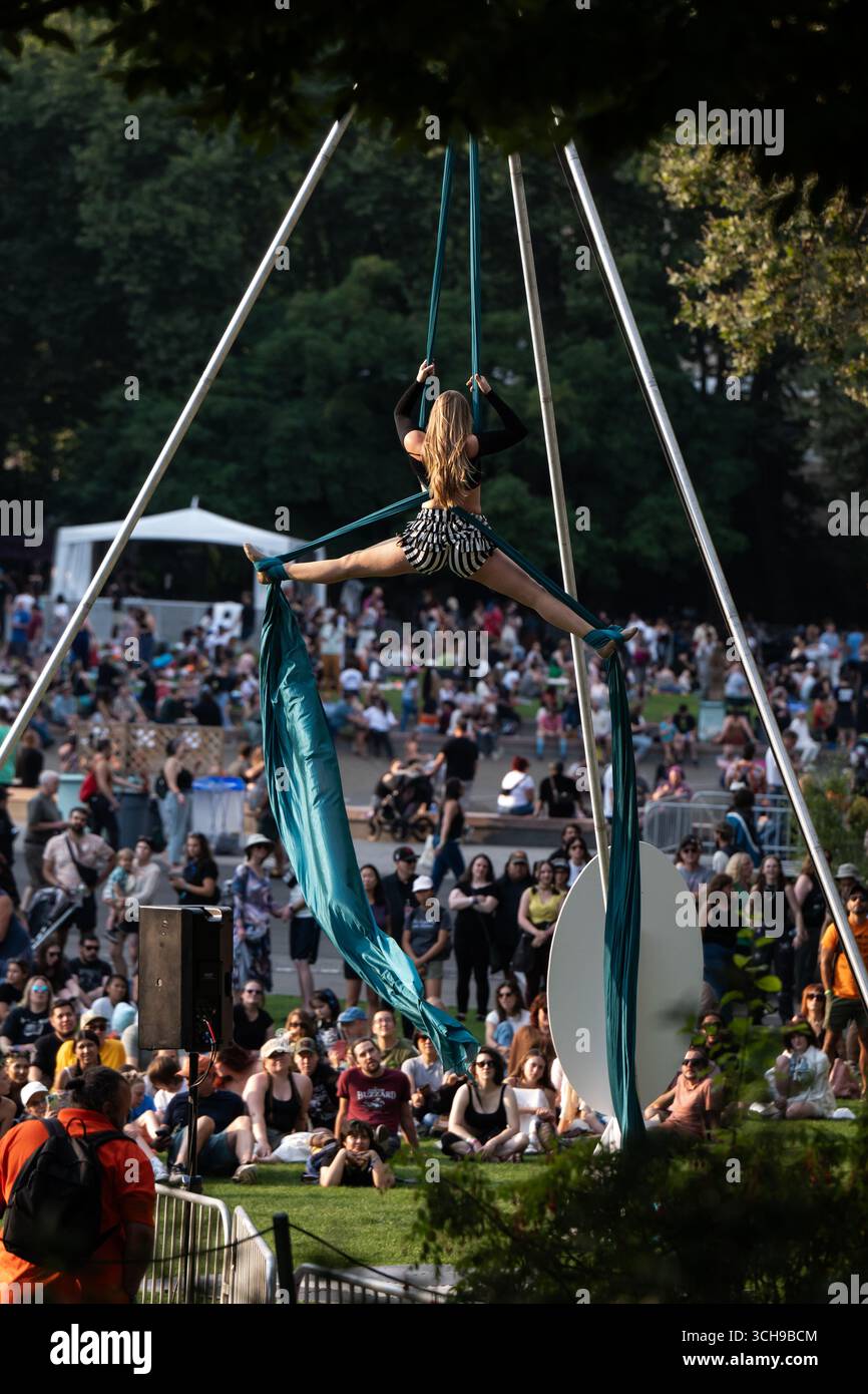 Seattle, USA. 31 Aug, 2025. Aerial Playground at the Bumbershoot ...