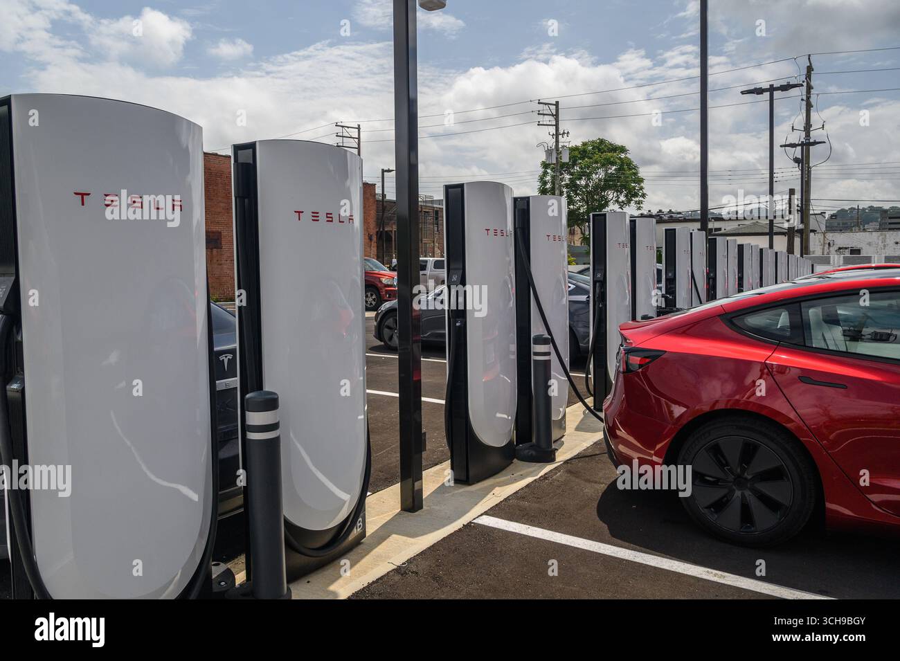 Person charging tesla hi-res stock photography and images - Alamy